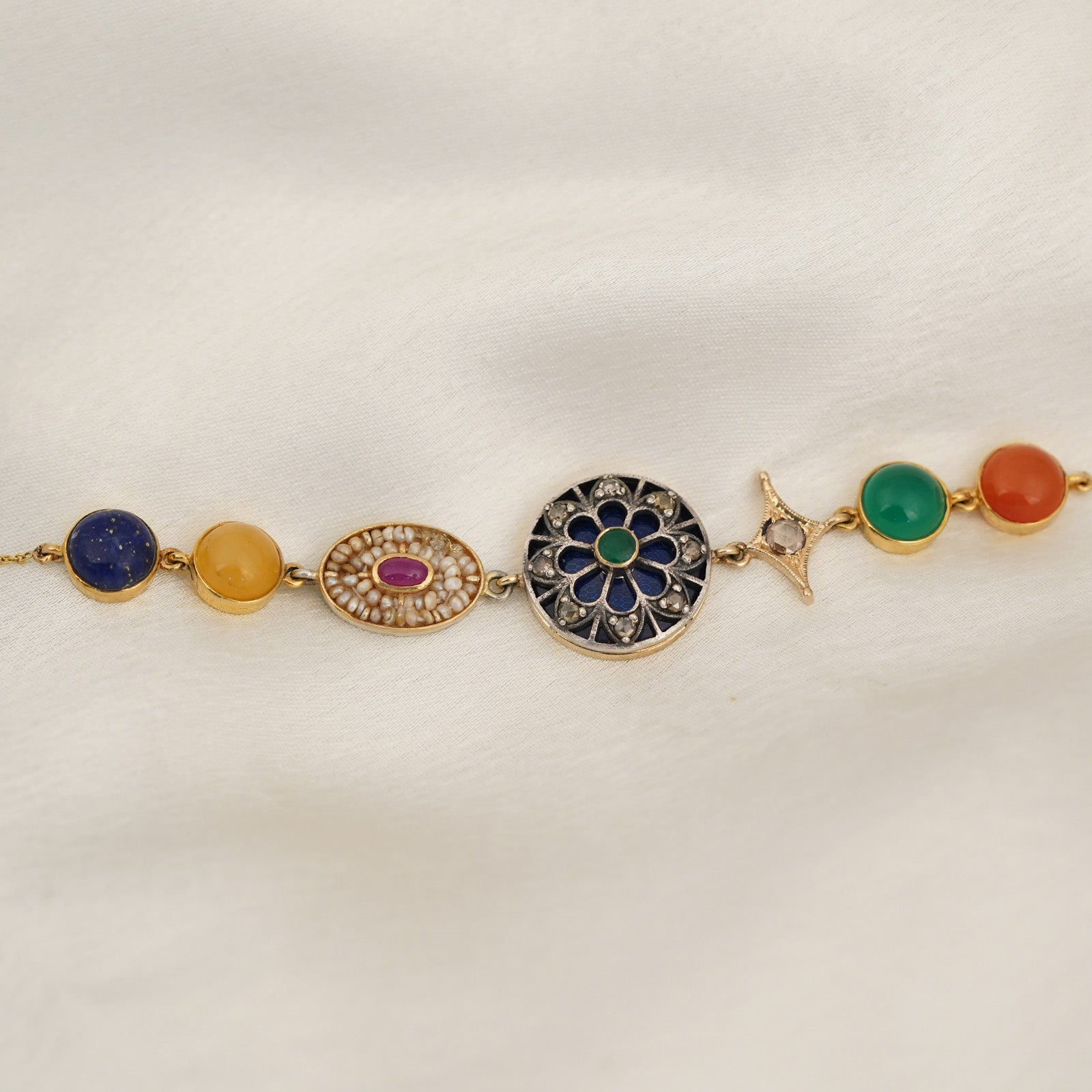 Firdos Multi Gemstones Diamond Bracelet – MOI - Boutique Everyday Luxury